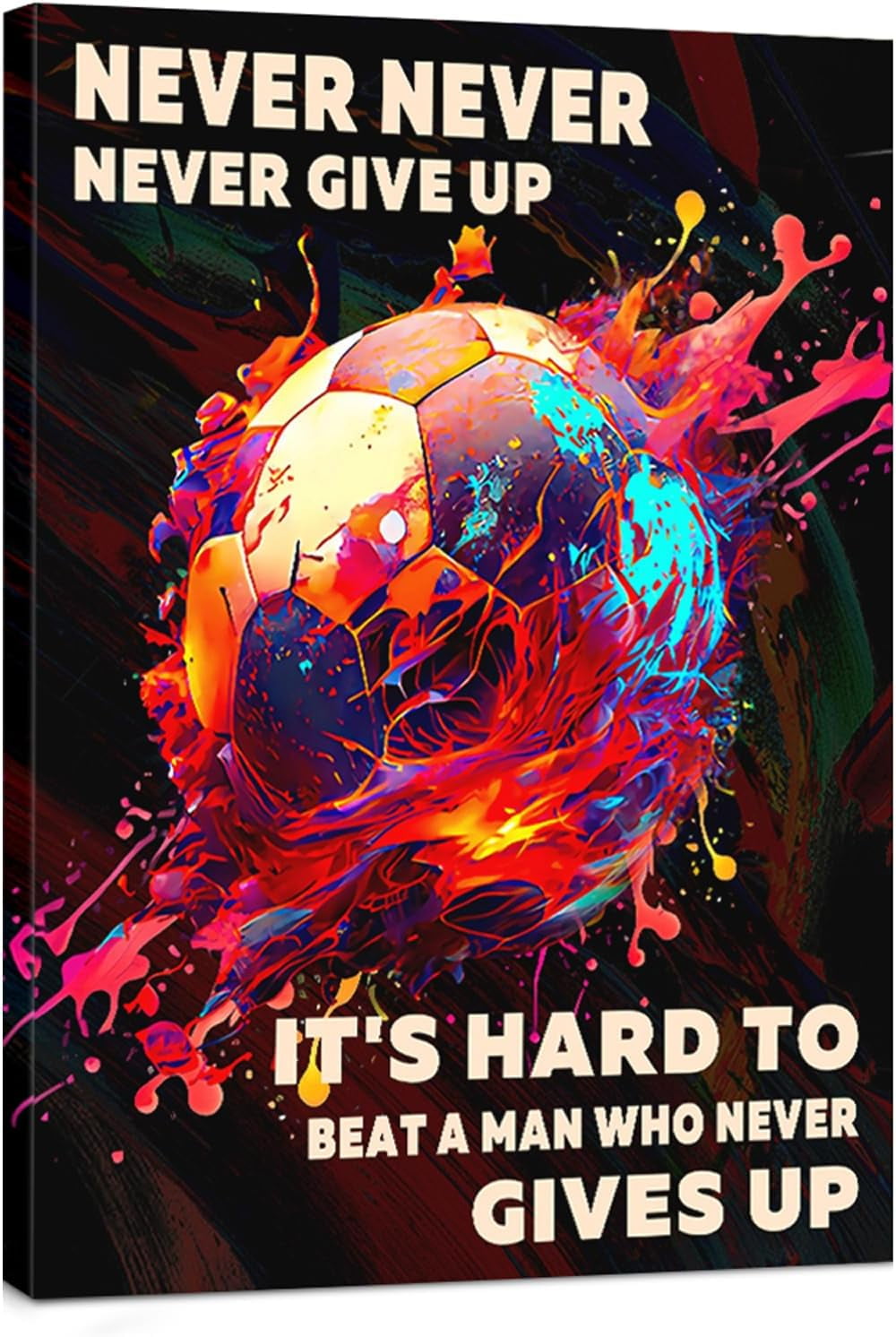 Affixzi Soccer Wall Art Canvas Prints Inspirational Graffiti Posters ...