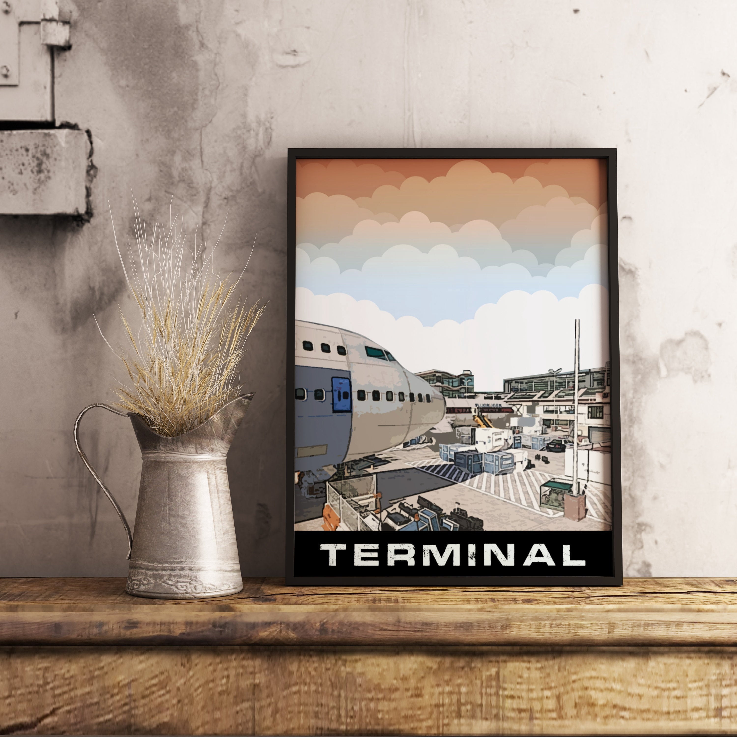 Affixzi Terminal Map Poster, Unframed Canvas 8x12in - Walmart.com