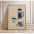 Affixzi Vintage Cafe French Press Coffee Art Print for Minimalist ...