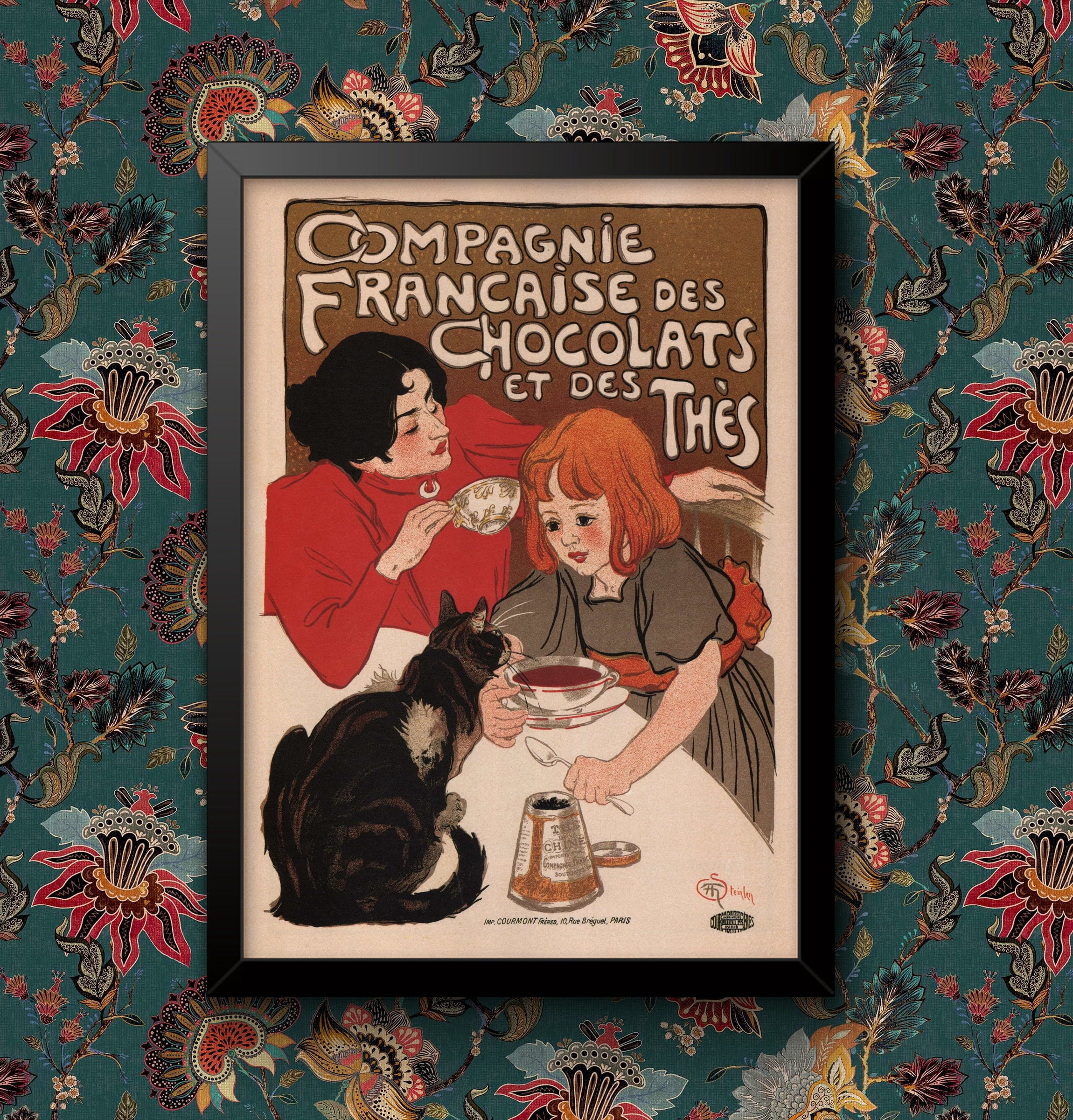 Affixzi Vintage Chocolate French Advertisement Poster, Wall Art Home ...