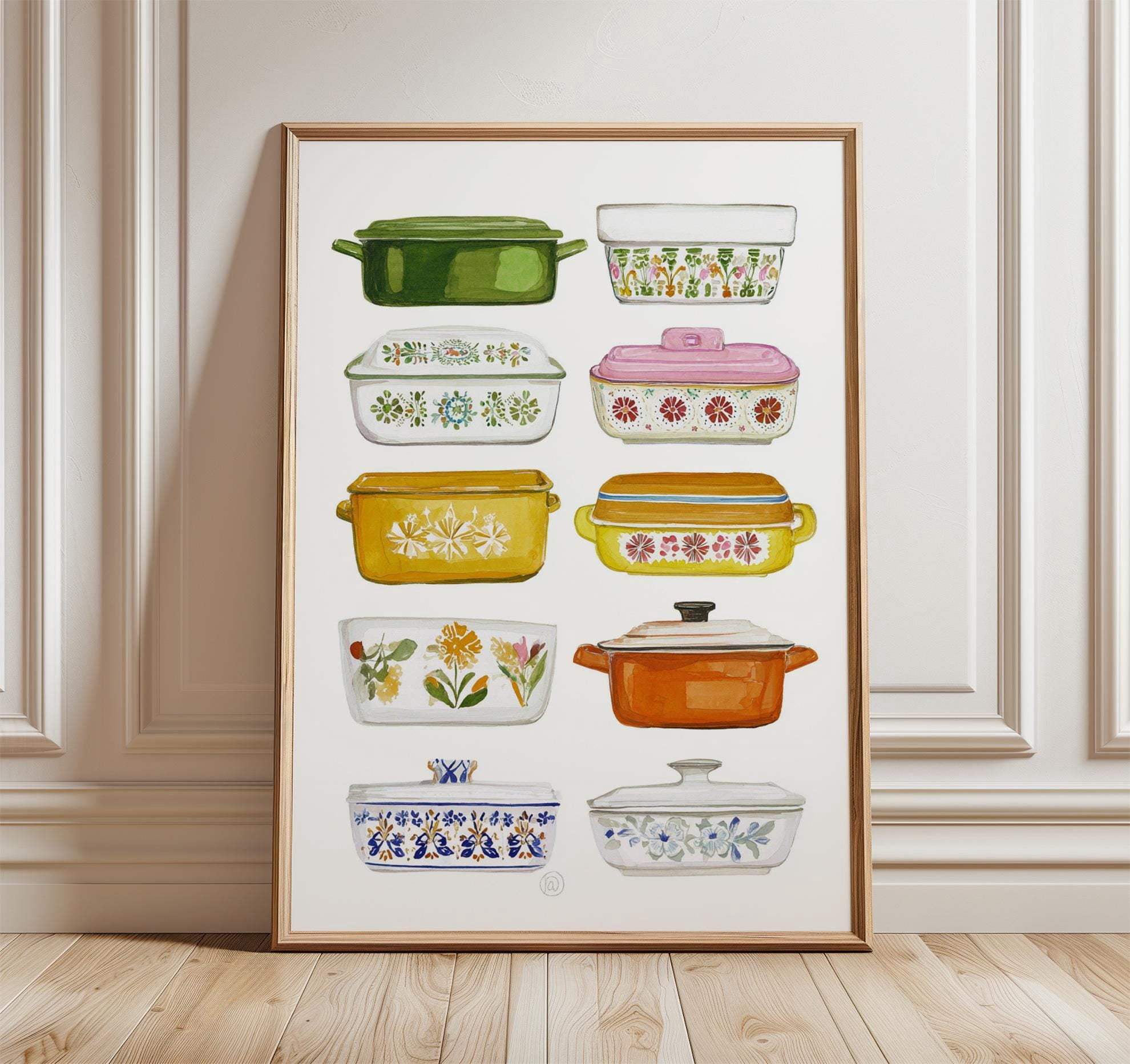 Affixzi Vintage Wall Art, Retro Kitchen Print, Colorful Home Decor ...
