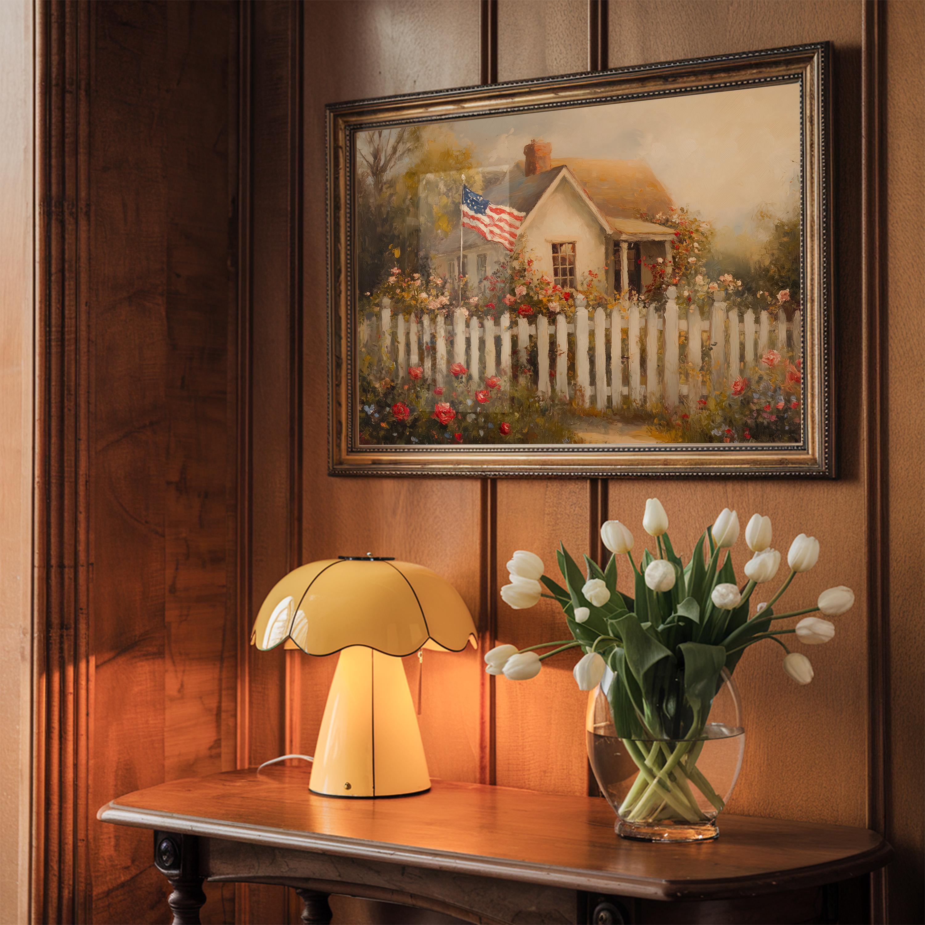 Affixzi Vintage Wall Art Summer Cottage Print Americana Decor Summer ...