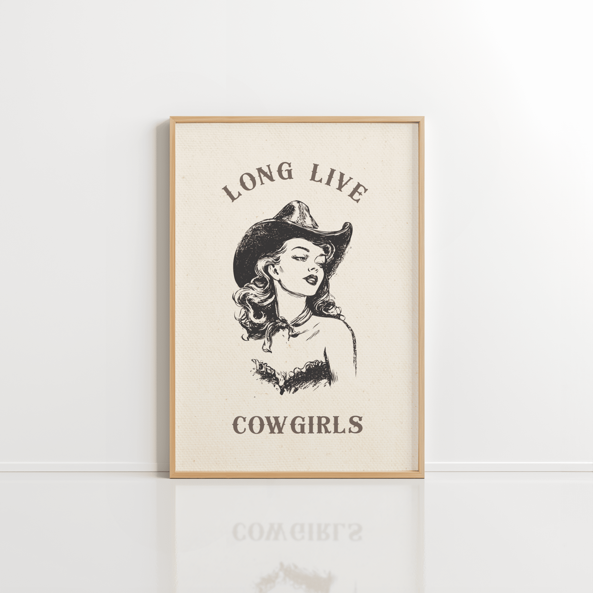 Affixzi Wall Art, Long Live Cowgirls, Western Quote Print, Rustic ...