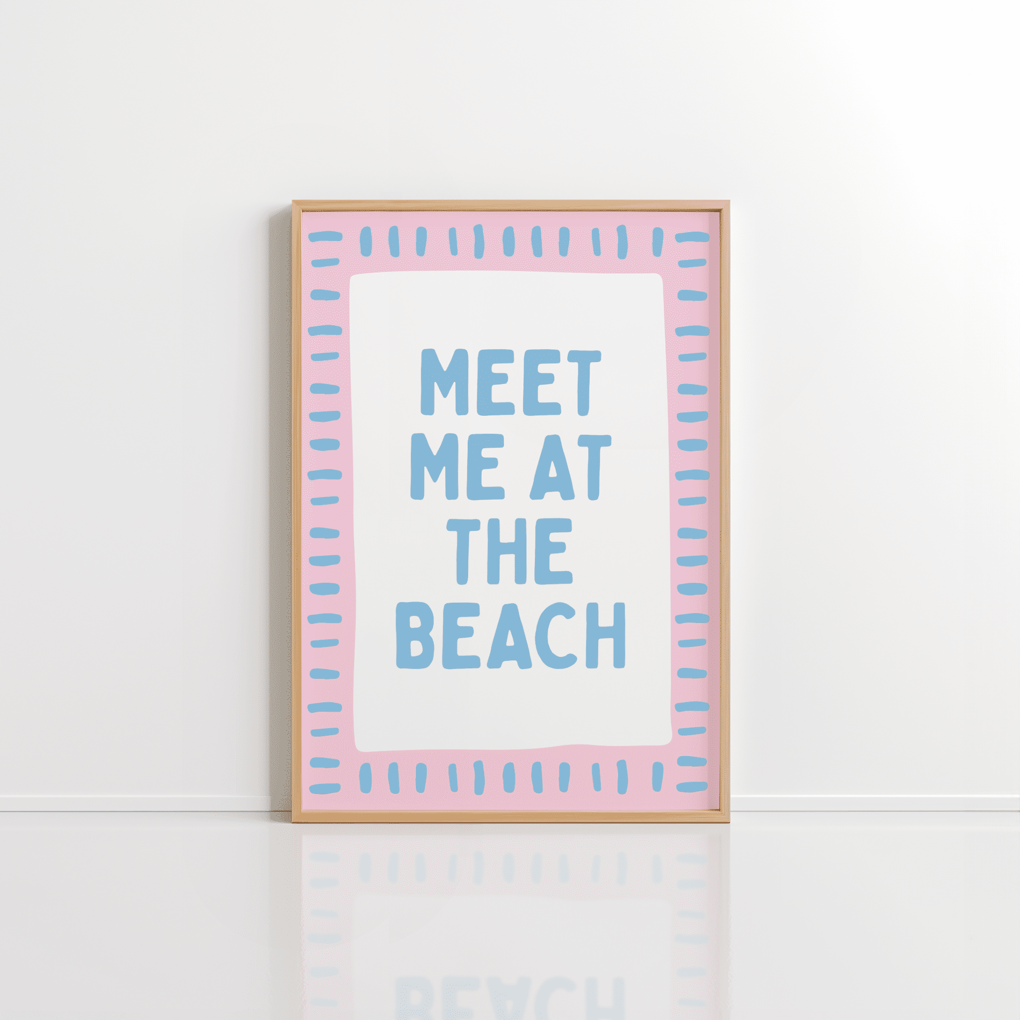 Affixzi Wall Art, Meet Me at the Beach, Coastal Quote, Beach House ...
