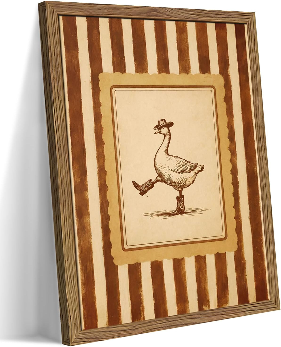 Affixzi Western Dancing Duck Animal Poster Print for Nursery or Living ...