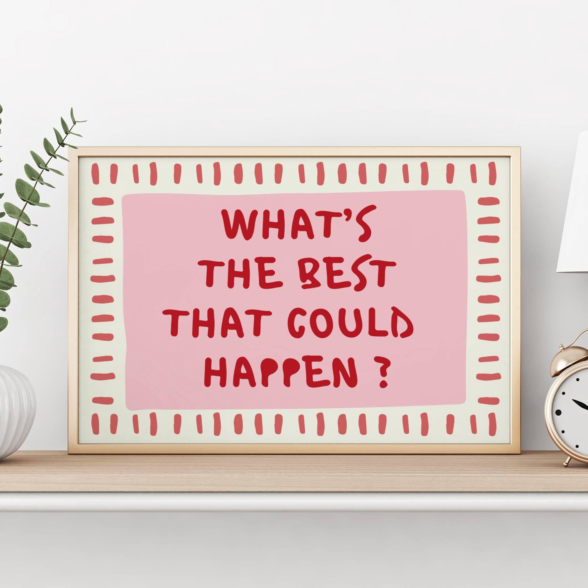 Affixzi What’s the Best That Could Happen Print, Stripe Pattern ...