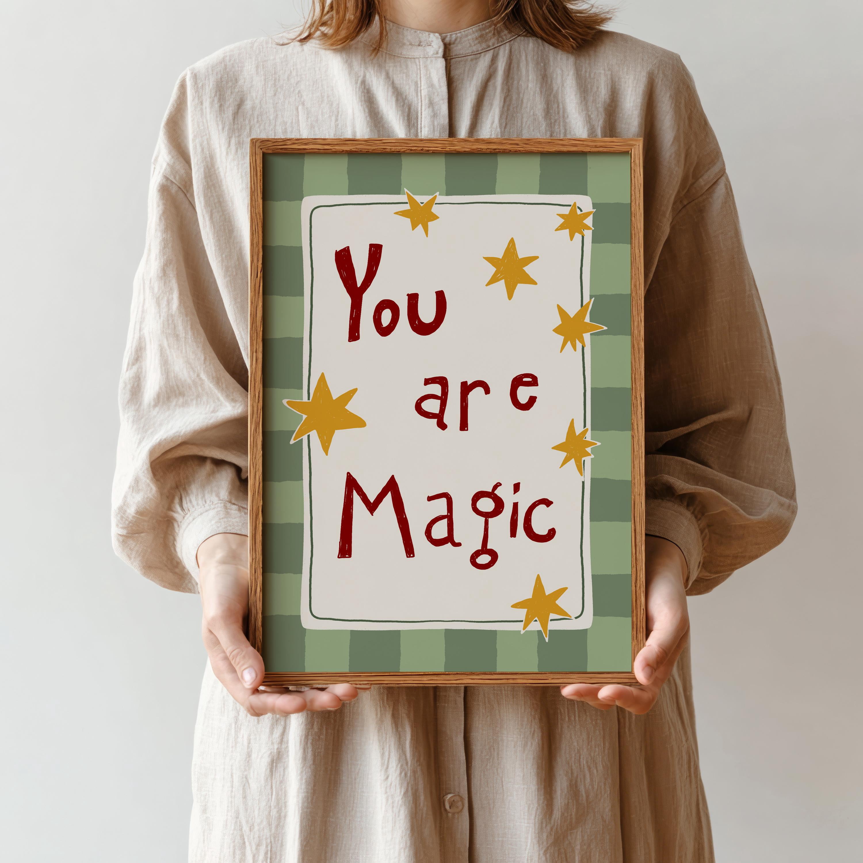 Affixzi You Are Magic Print Nursery Wall Art, Playroom Wall Art, Room ...