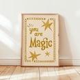 Affixzi You Are Magic Print Inspirational Wall Art Bedroom Typography ...