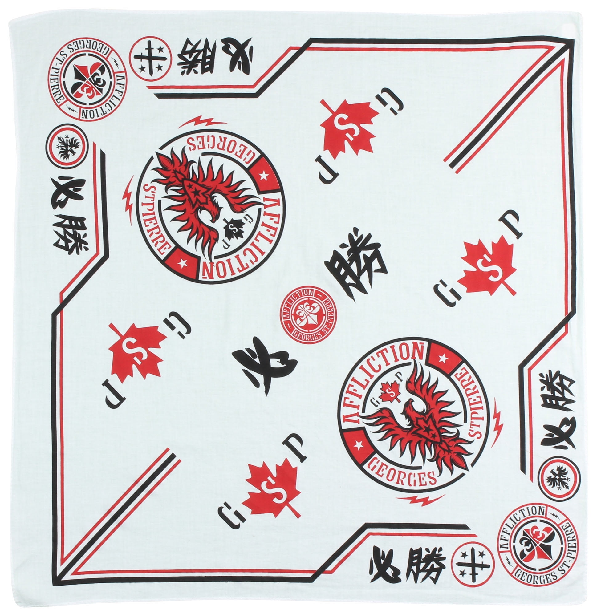 Affliction Adult Unisex Georges St. Pierre GSP Bandana - White ...