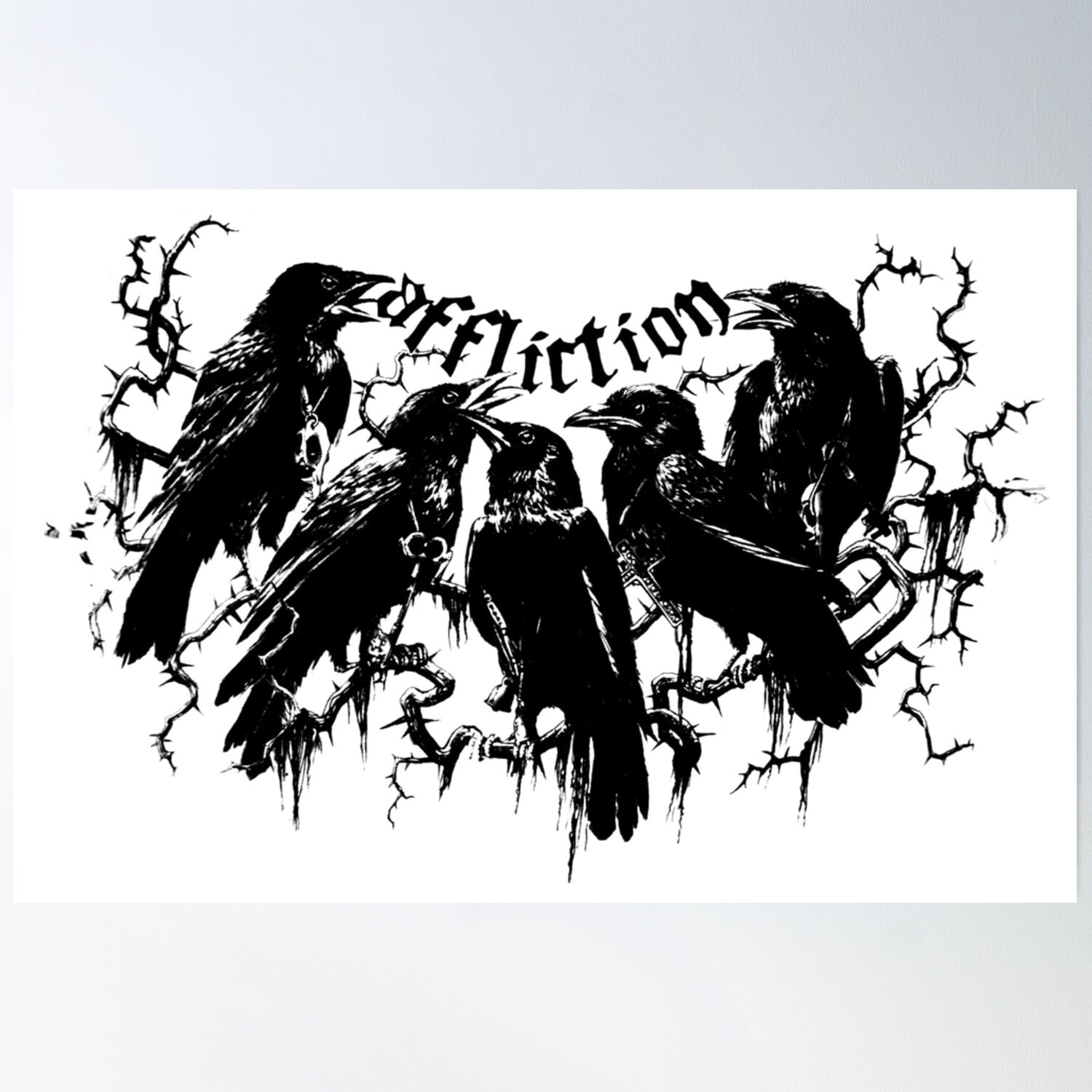 Affliction Crows Sematary Ghost Mountain Poster Wall Art, Modern Wall ...