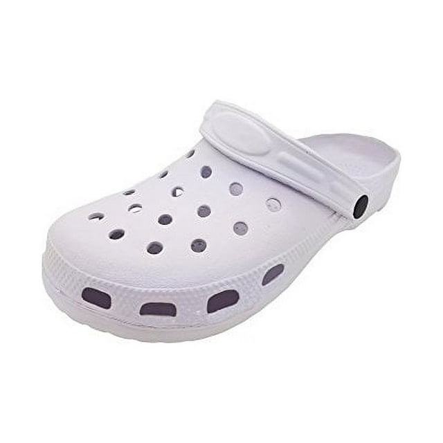 Affordable Apparel Men's Rubber Clogs (Assorted Colors) (8, White ...