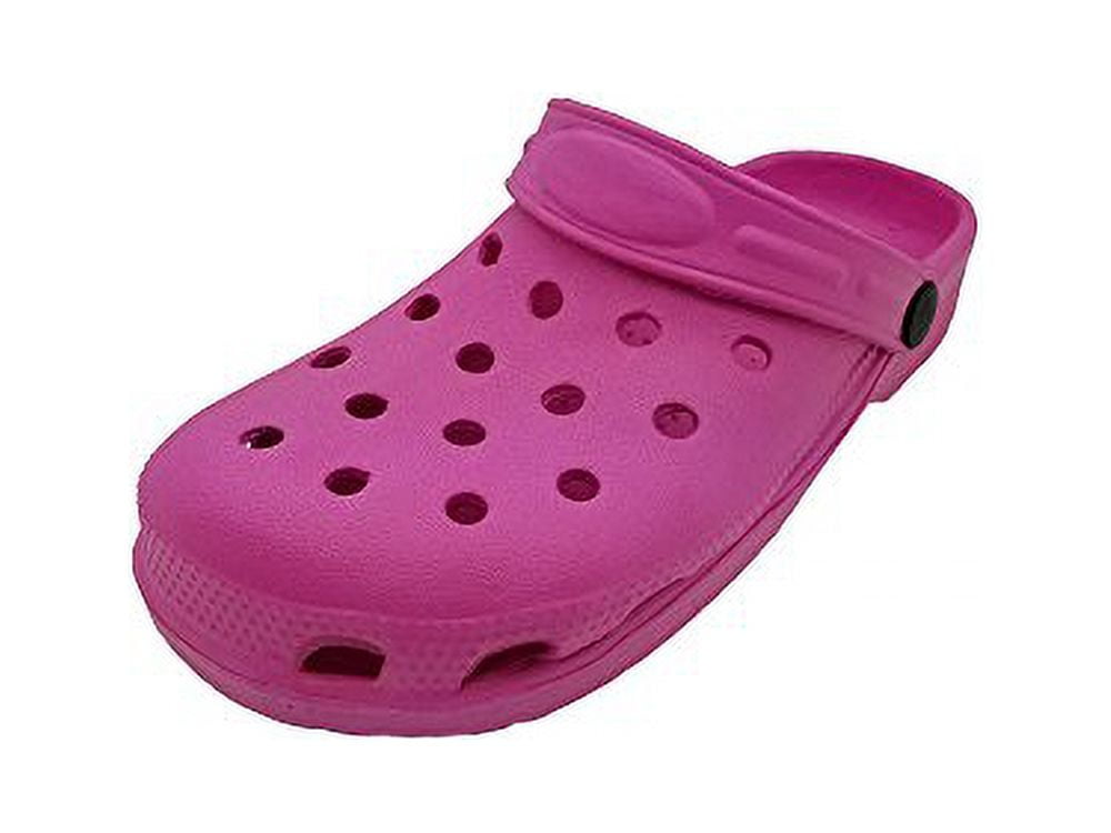 Affordable Apparel Women's Rubber Clogs (Assorted Colors) (8, Fuchsia ...
