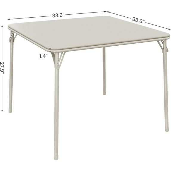 Affordable Choices Gray Portable Folding Card Table, 33.6-Inch Foldable ...