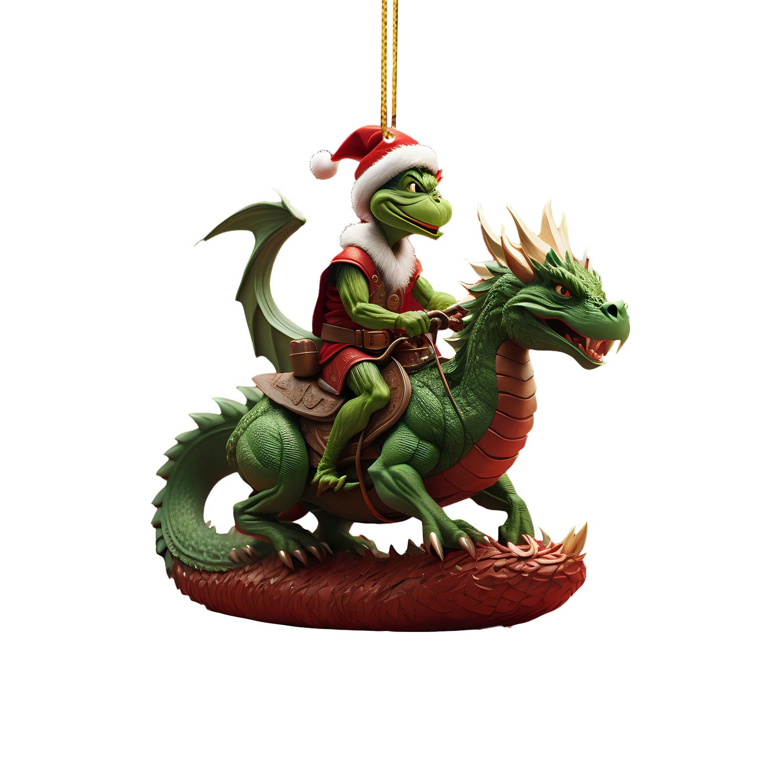 Lunuaoe Grinch Christmas Decorations, Christmas Dragon Series Pendant ...