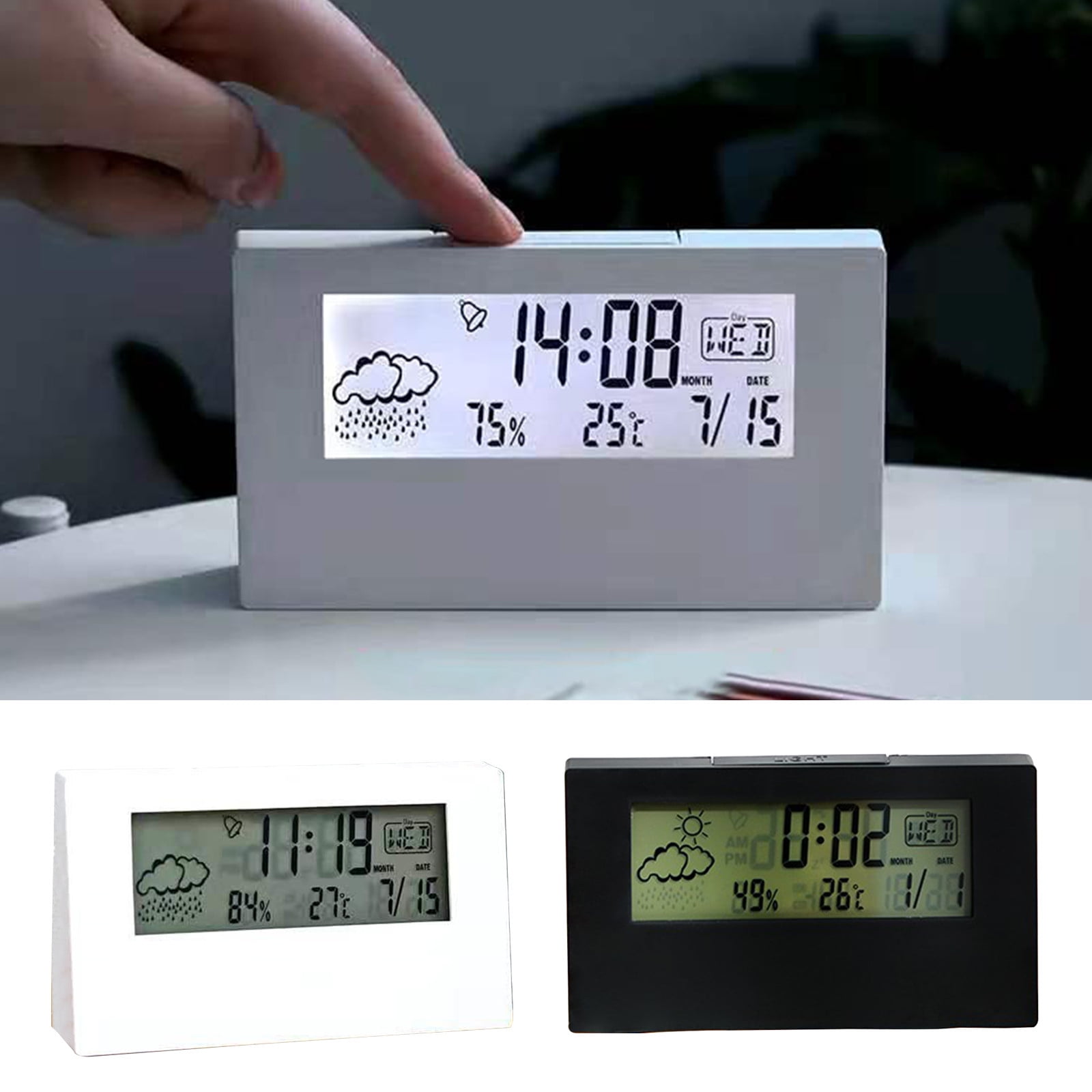 Affordable Deal,Digital Alarm Clock With LCD Weather Display ...