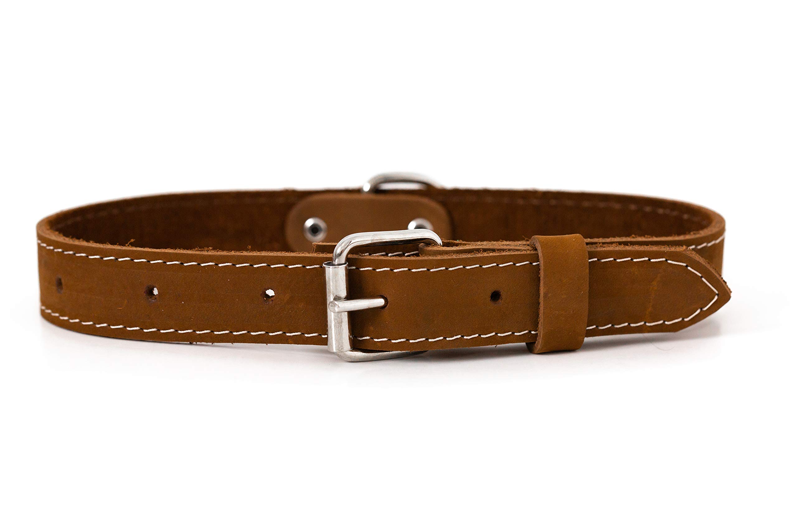 Affordable European Luxury XL Soft Bark Brown Leather Adjustable Buckle ...