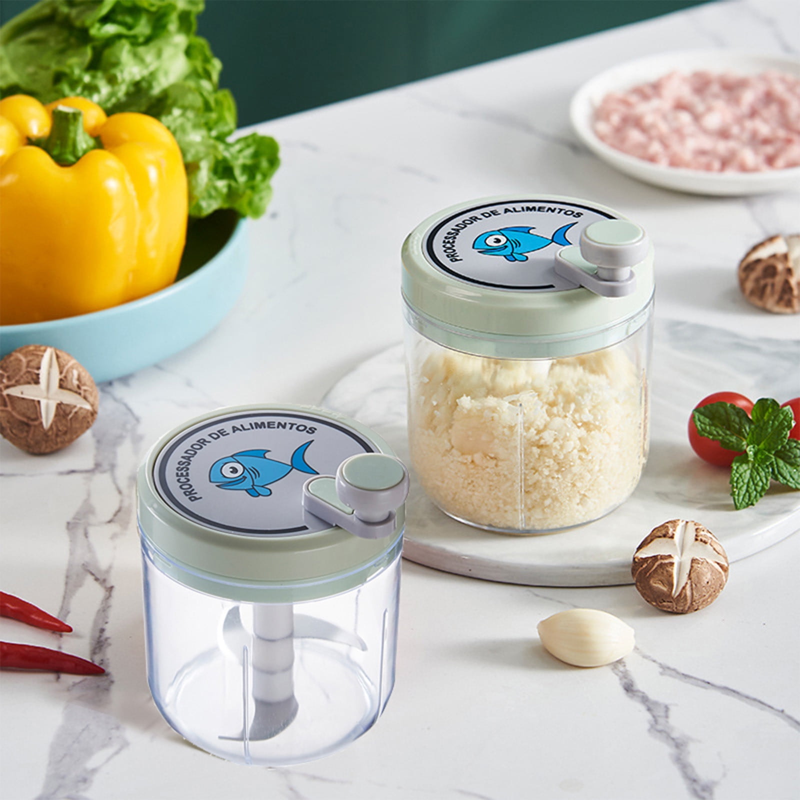 Affordable Quality, Mini Food Processor, Garlic Masher, 600ml Glass ...