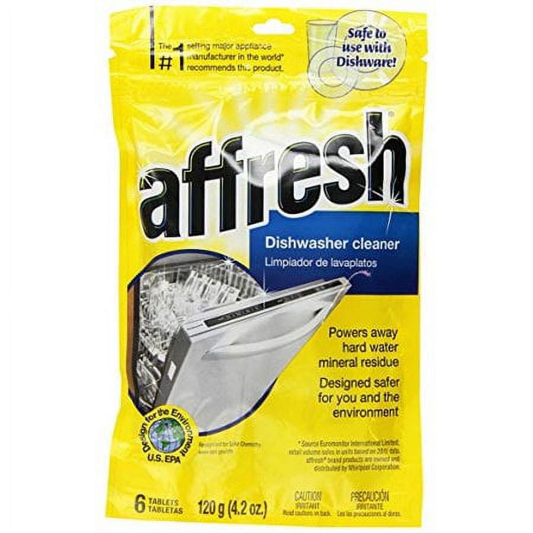 Affresh W10282479 Dishwasher Whirlpool OEM Cleaner 6 Ct. Pouch, Fresh ...