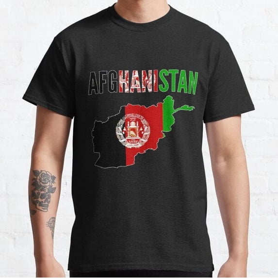 Afghan Afghanistan Country Map Flag Classic T-shirt - Walmart.com