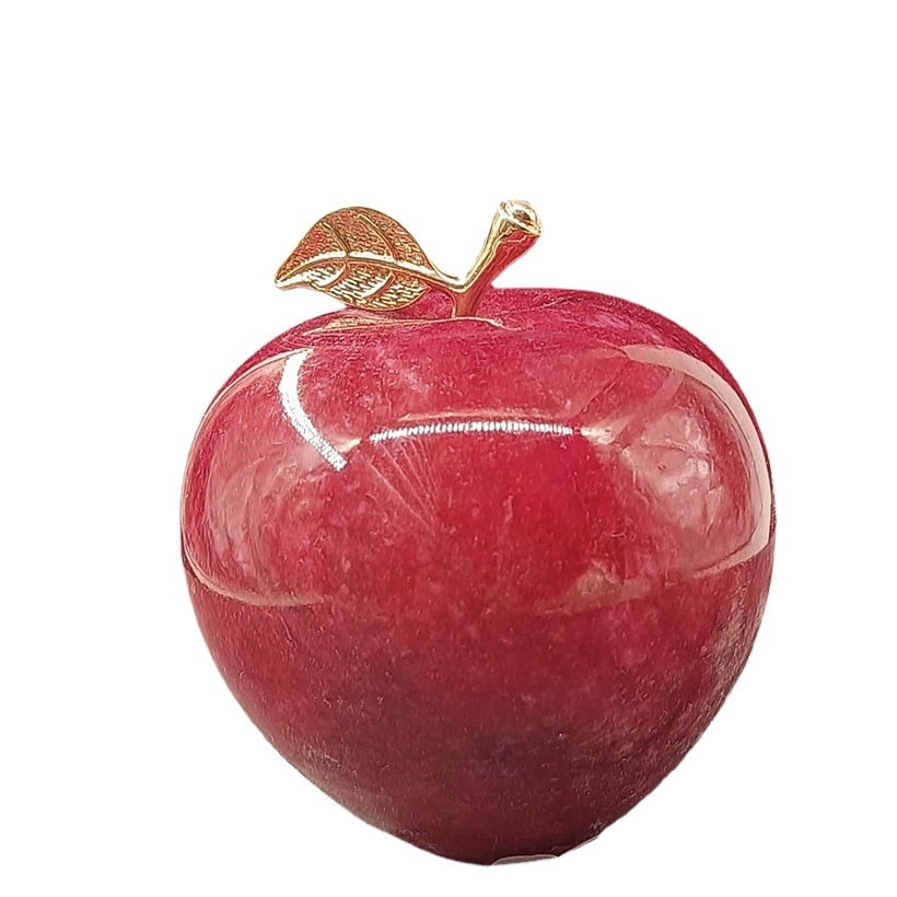 Afghan Apple Crystal Handcrafted Natural Stone Apple Sculpture with ...