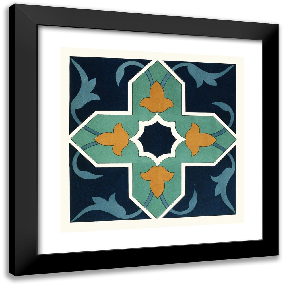 Afghan Boundary Commission 15x15 Black Modern Framed Museum Art Print ...