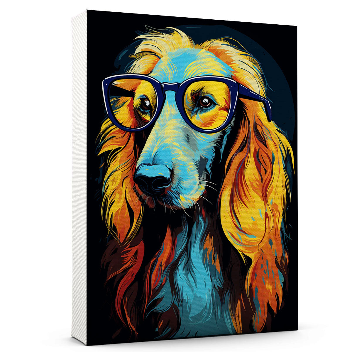 Afghan Hound Art Print Poster, Dog Wall Art Painting Decor, Dog Pop Art ...