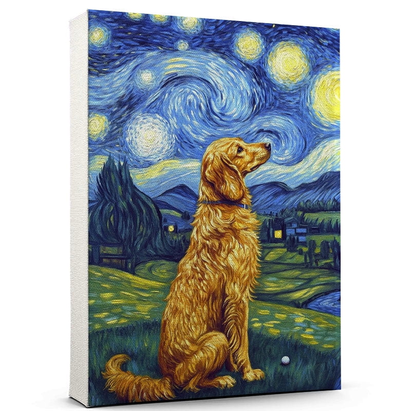 Afghan Hound Cute Dog Golf Stretched Canvas Size 8x12 – Retro Afghan ...