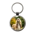 Afghan Hound Dog Photo Metal Round Keychain - Walmart.com
