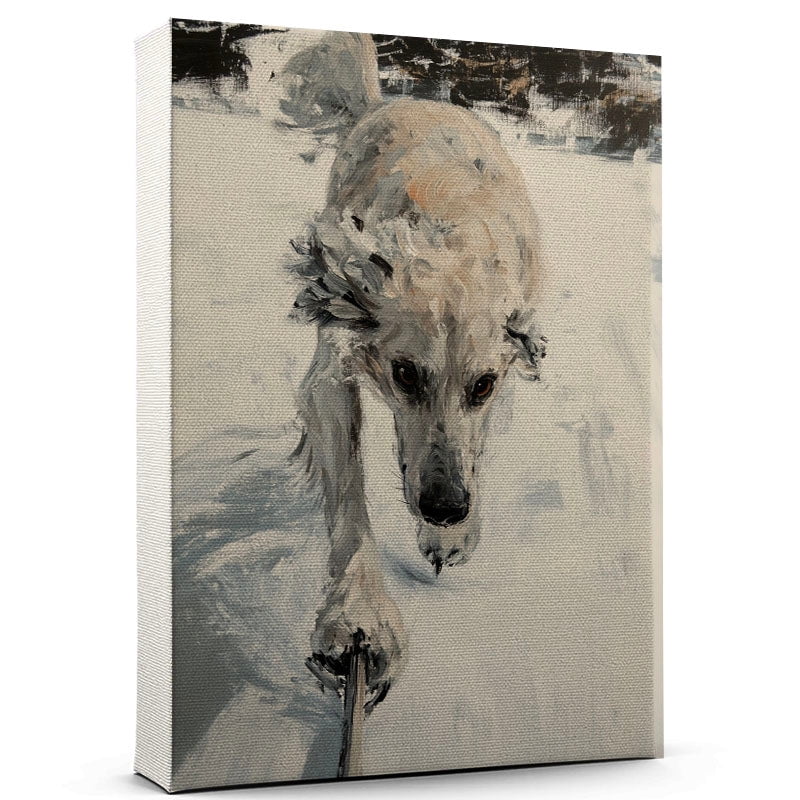 Afghan Hound Dog Playing Ice Hockey Canvas – Sports Dog, Perfect for ...