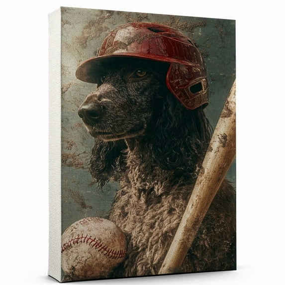 Afghan Hound Dog Stretched Canvas Size 8x12 Baseball Canvas – Funny ...