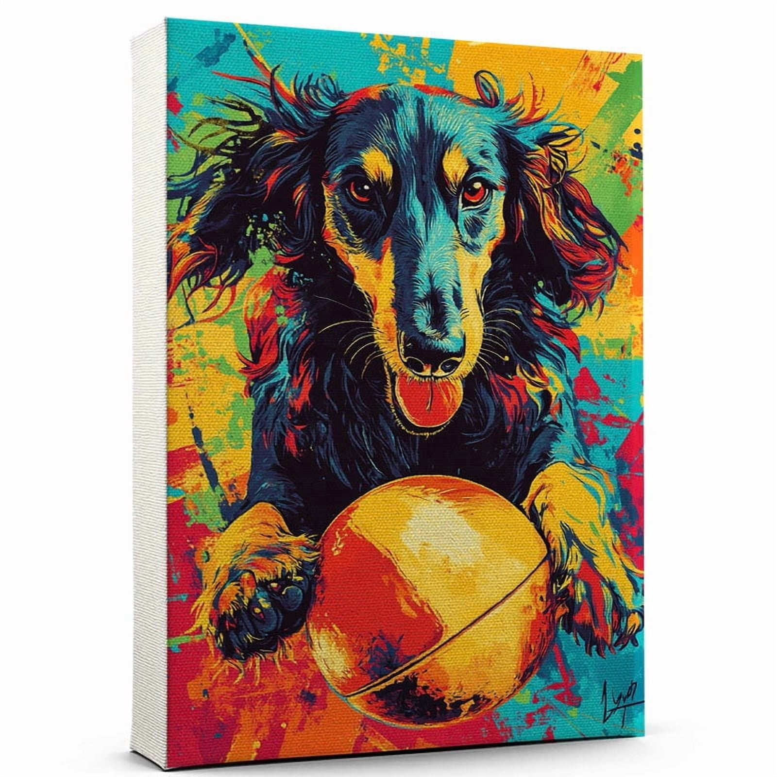 Afghan Hound Dog Stretched Canvas Size 8x12 – Cute Afghan Hound Canvas ...