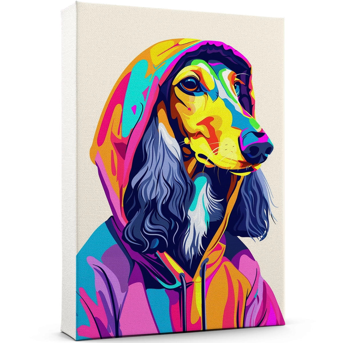 Afghan Hound Dog Wall Art Cute Animal Decor for Kid's Bedroom, Home ...