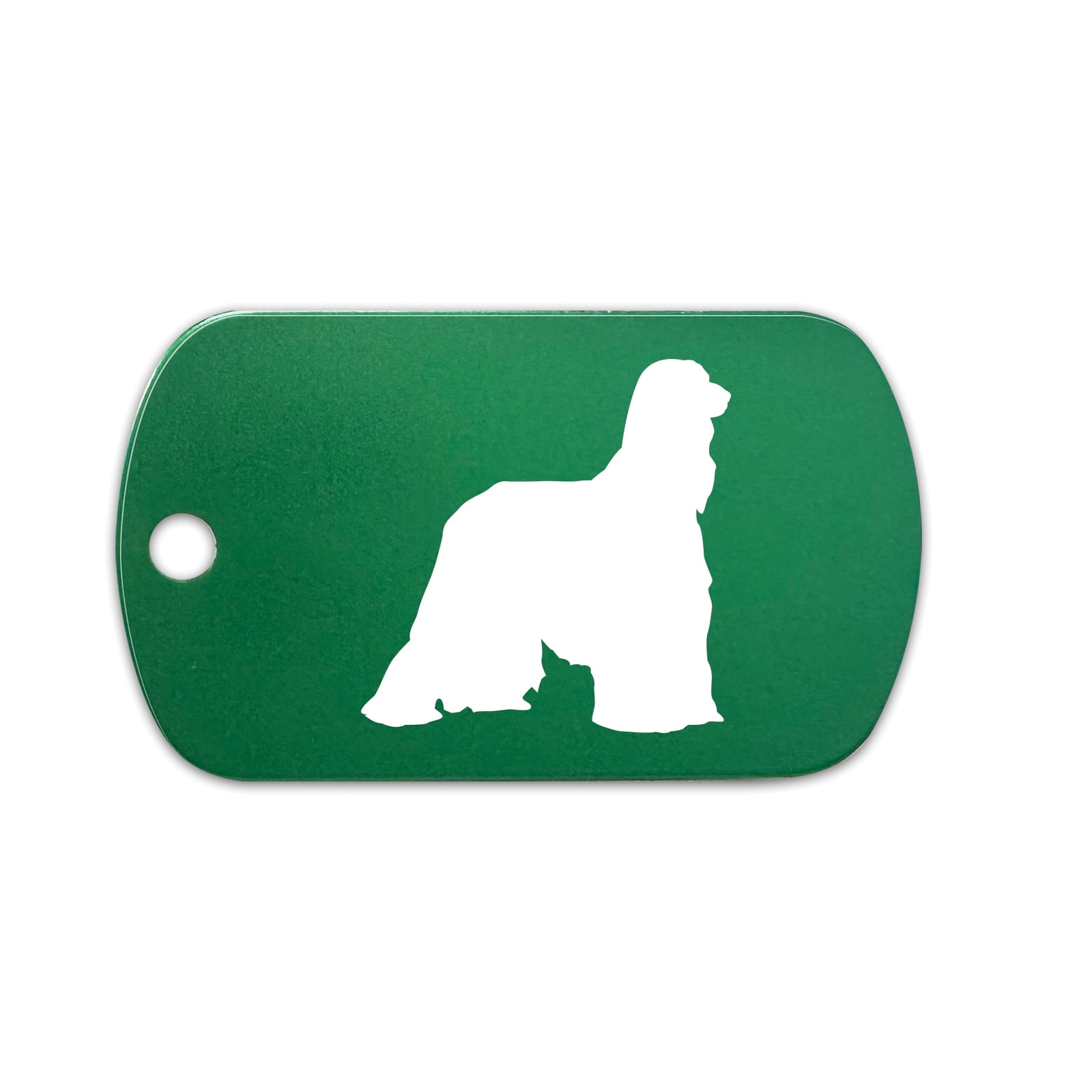 Afghan Hound GI Dog Tag Aluminum Keychain dog canine pet - Green ...