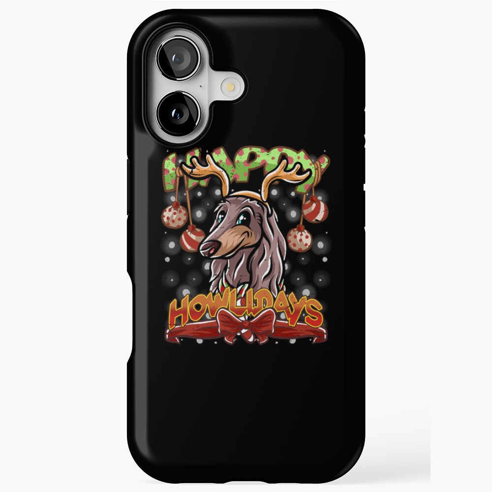 Afghan Hound Holiday Reindeer Joyful Dog Art for iPhone 17 11 12 13 14 ...