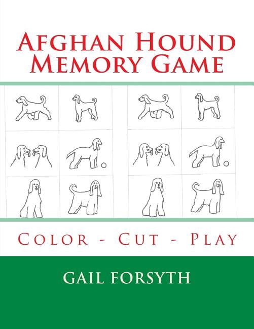 Afghan Hound Memory Game: Color - Cut - Play, (Paperback) - Walmart.com