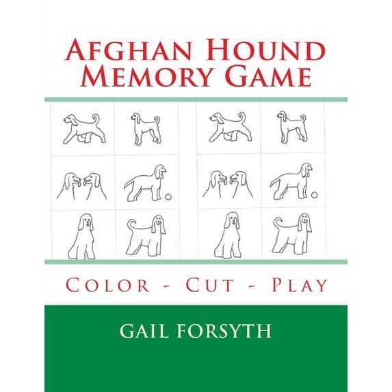 Afghan Hound Memory Game: Color - Cut - Play, (Paperback) - Walmart.com