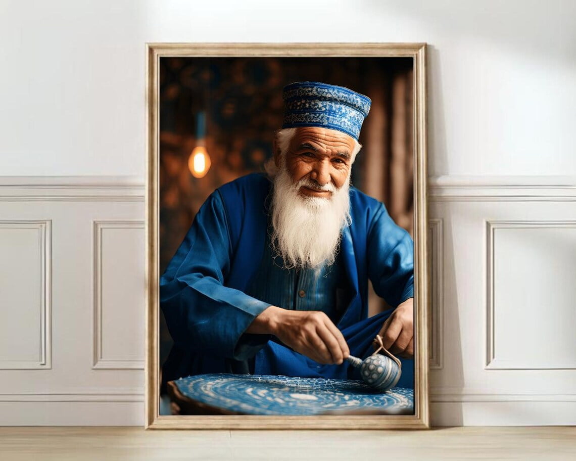 Afghan Man Portrait Afghanistan Print Afghan Art Persian Art Afghan ...