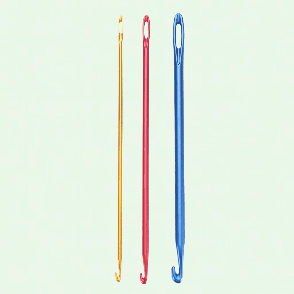 Afghanistan Afghan Crochet Hook Set of 3, Aluminum Tunisian Crochet ...