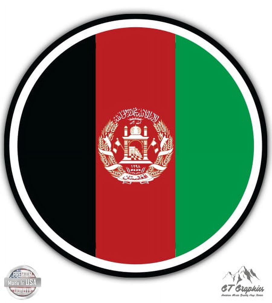 Afghanistan Flag - 5" Vinyl Sticker - For Car Laptop I-Pad - Waterproof ...