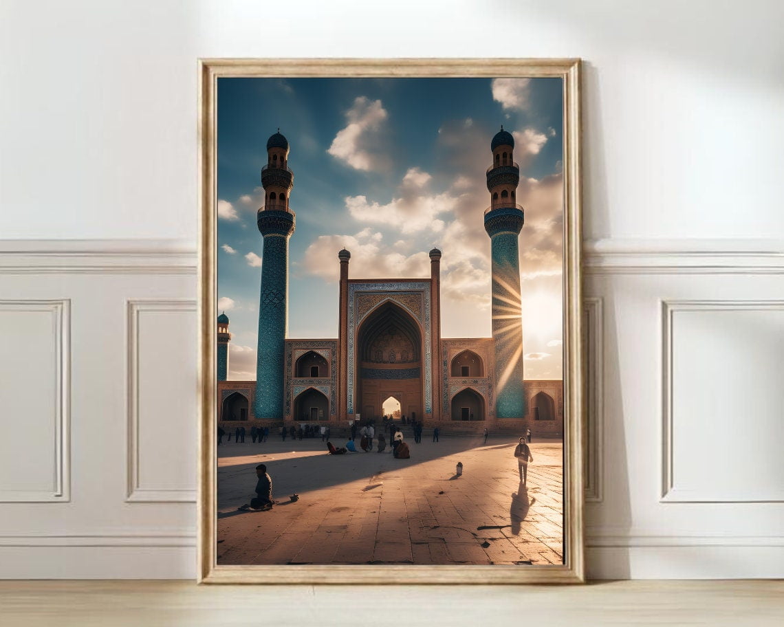 Afghanistan Print Mosque Wall Art Herat Poster Kabul Travel Poster ...