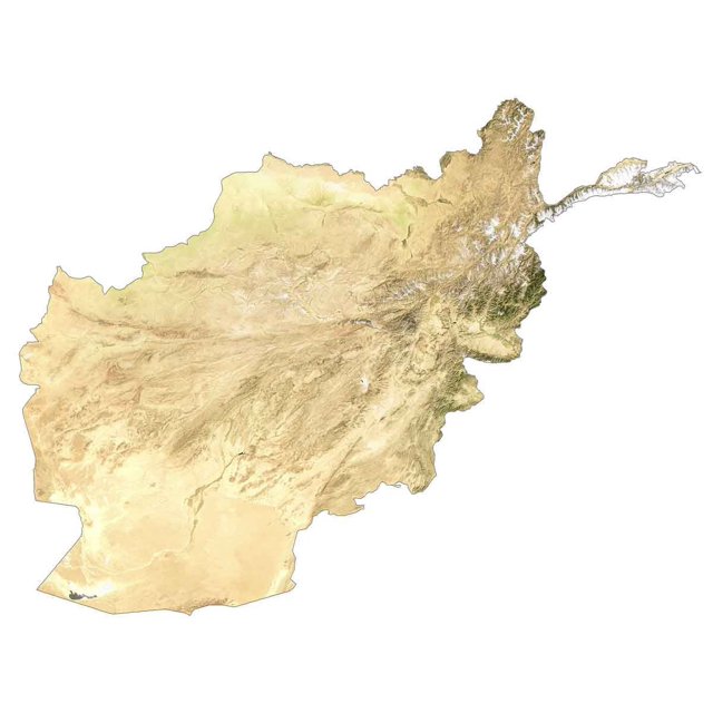 Afghanistan Satellite Map GLOSSY POSTER PICTURE PHOTO PRINT BANNER ...