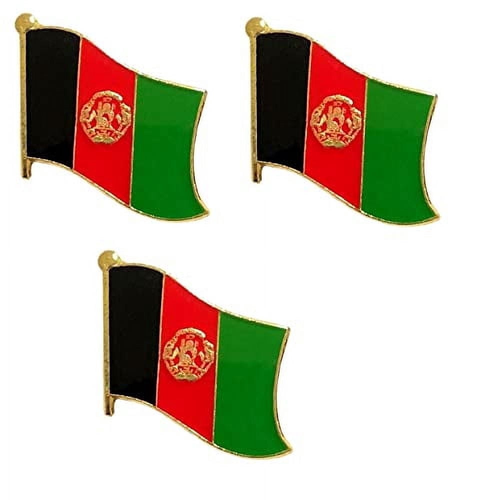 Afghanistan Single Flag Lapel Pins, pack of 3 - Walmart.com