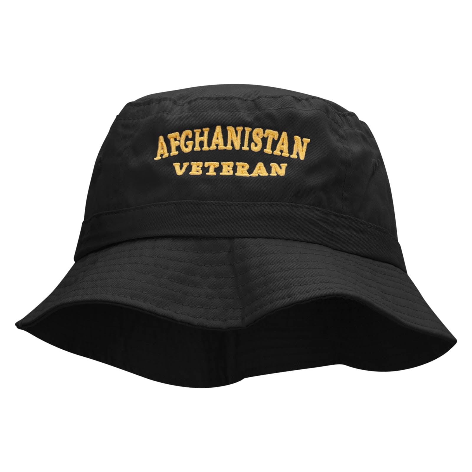 Afghanistan Veteran Embroidered Bucket Hat - Black OSFM - Walmart.com