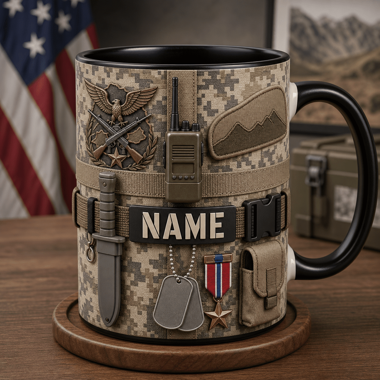 Afghanistan Veteran Mug Personalized Accent Mug for Dad, Father’s Day ...