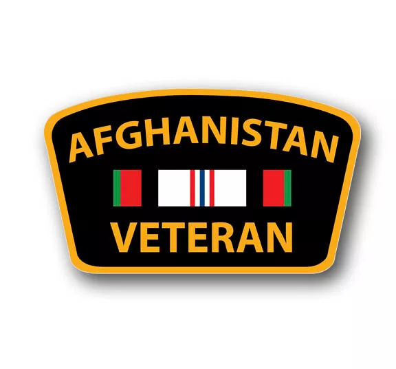 Afghanistan Veteran Ribbon Colors Sticker Patriotic Military Sticker ...