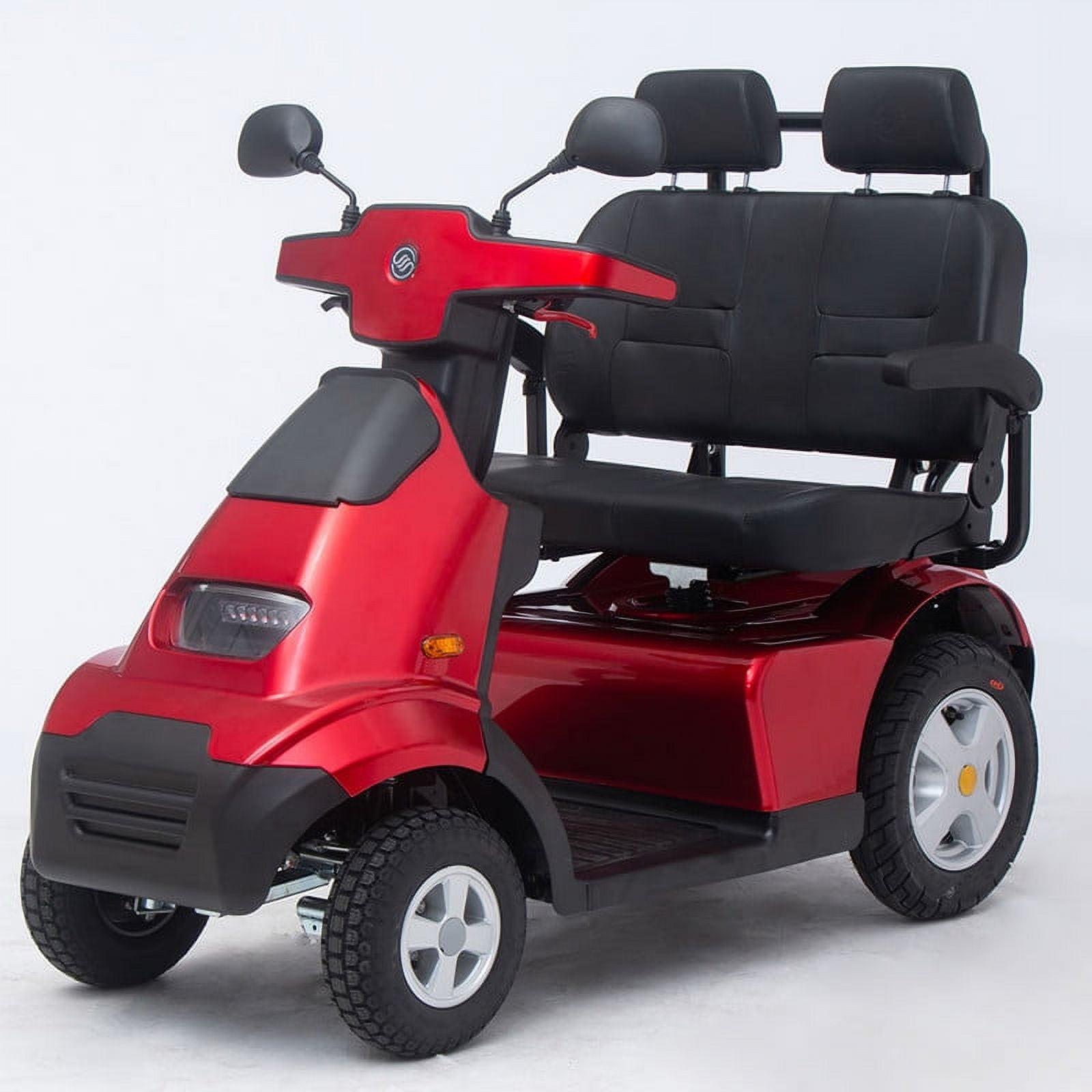 Afikim S4 DUO Electric Mobility Scooter with USB Ports and Storage, Red ...