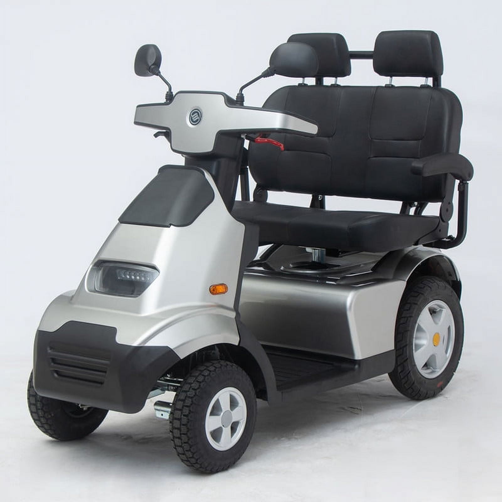 Afikim S4 DUO Two-Seater 11.3 MPH 4-Wheel Mobility Scooter with 450 lb ...
