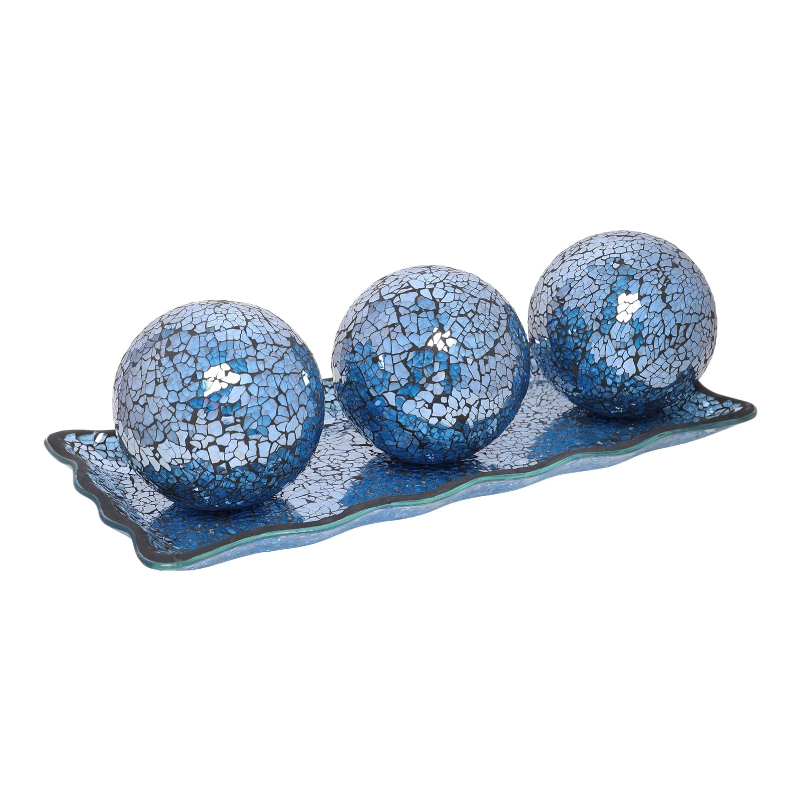 Afirst Decorative Ball and Glass Bowl - 4 Inch Mosaic Sphere ...