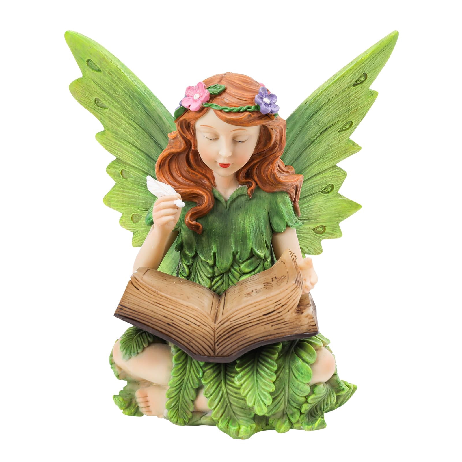 Afirst Solar Garden Fairy MMF7 Statue, Green Fairy Solar Light Outdoor ...