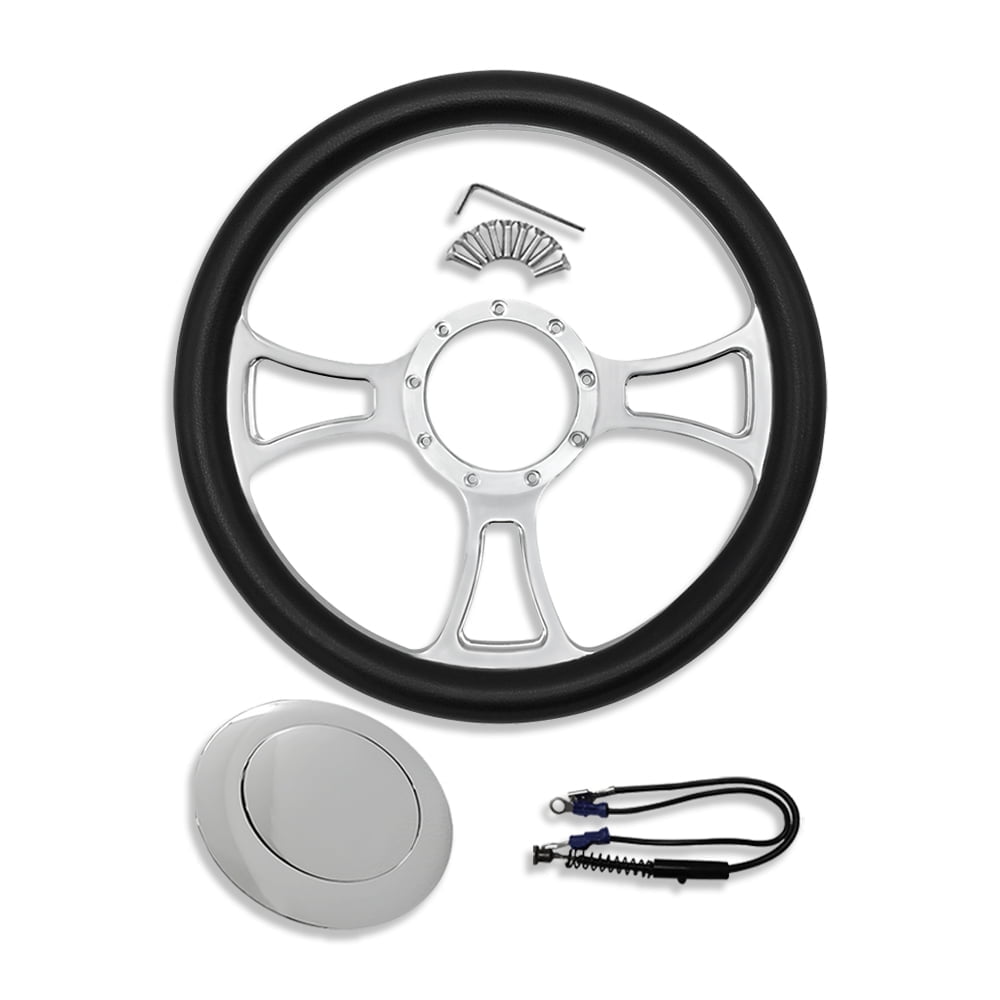 Aflle Racing 14" Billet Aluminum Trinity Style 9 Holes Steering Wheel ...